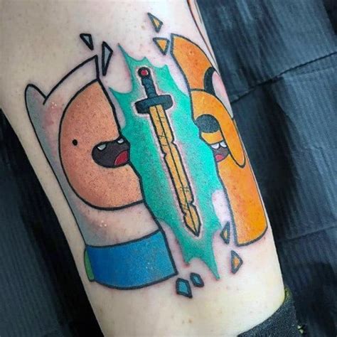 Adventure Time Leg Tattoos