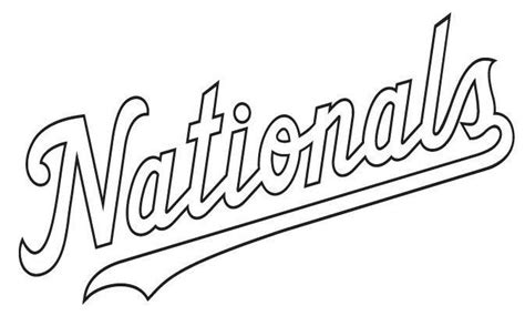 Washington Nationals Logo Coloring Page 2025