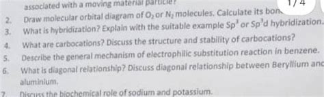 2 Draw Molecular Orbital Diagram Of O2 Or N2 Molecules Calculate Its