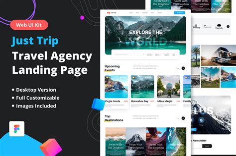 Just Trip Travel Agency Landing Page Pikkovia Store