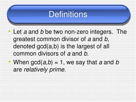 Ppt Greatest Common Divisor Powerpoint Presentation Free Download Id 1706239