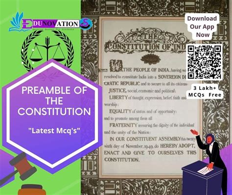Preamble Of The Constitution Indian Polity GK MCQ MCQs Multiple