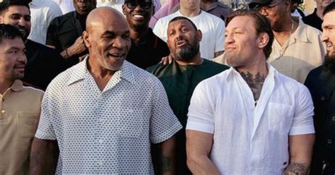Photo Mike Tyson Meets Conor Mcgregor Ahead Of Fury Ngannou Fight In