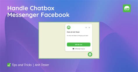handle chatbox messenger facebook using selenium anh tester