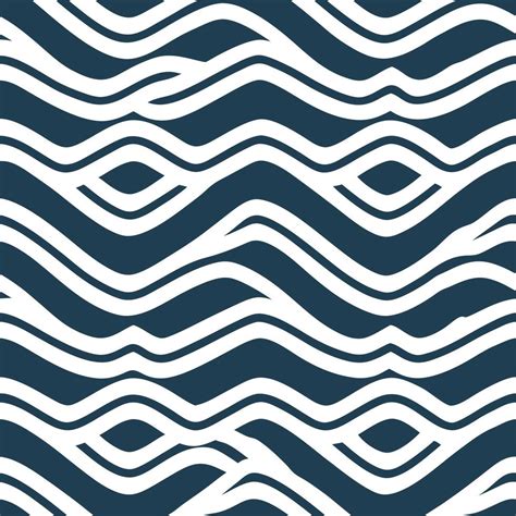 Modern Summer Waves Seamless Pattern With Angular Wave Shapes And Sharp Contrasts For Bold Beach