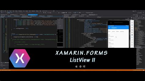 Xamarin Forms Listview Ii Youtube