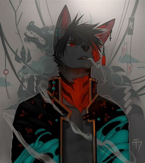 Anime Wolf Boy Furry Art