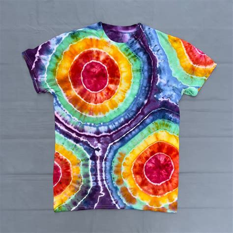 Rainbow Bright Ice Dyed Geode Tie Dye T Shirt Ice Dye Geode Tie Dye