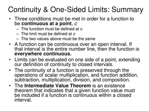 Ppt Continuity And One Sided Limits Powerpoint Presentation Free