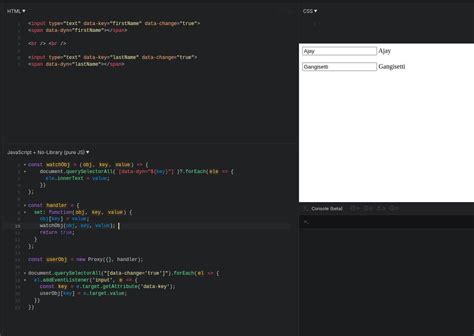 Javascript Proxy 2 Way Data Binding By Ajay Gangisetti Medium