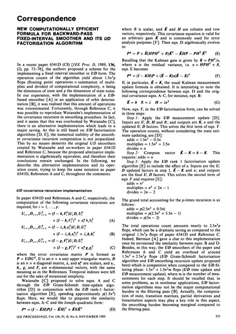 Pdf Reply New Computationally Efficient Formula For Backward Pass