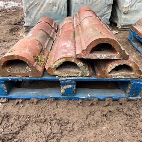 Reclaimed Terracotta Red Wall Coping Brick Job Lot Of 16ft