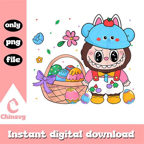 Labubu Easter Egg Hunter Drawing Design Png Labubu Outfits Png Chinsvg
