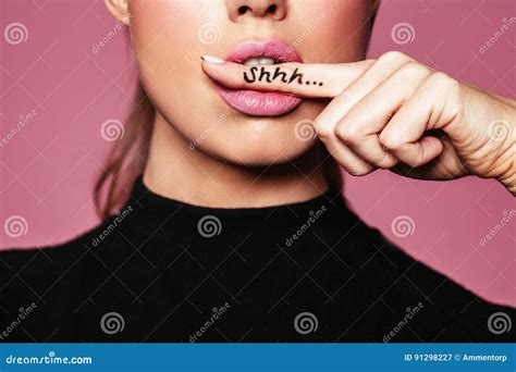 Shh Women`s Secrets Stock Image Image Of People Cropped 91298227