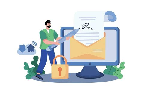 Users Personalize Messages With Email Signatures 25452559 Vector Art
