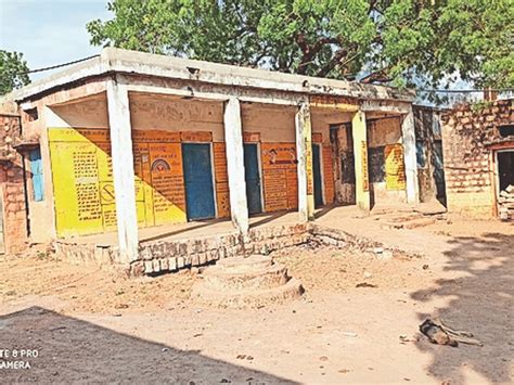 Dirt Spread Due To Non Opening Of Government Primary School Kharai The