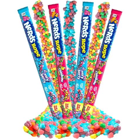 Gaudum Nerds Rope Variety Pack Chewy And Crunchy Candy Fruity Gummy