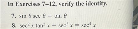Solved In Exercises 7 12 ﻿verify The