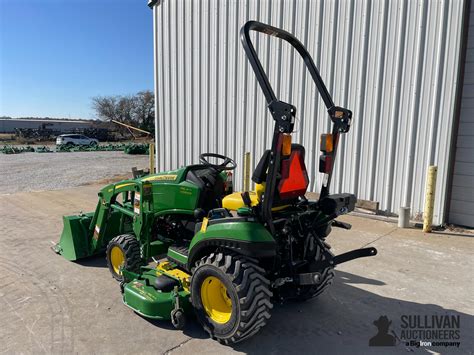 John Deere R MFWD Compact Utility Tractor W Loader Mower Deck Agriculture BigIron