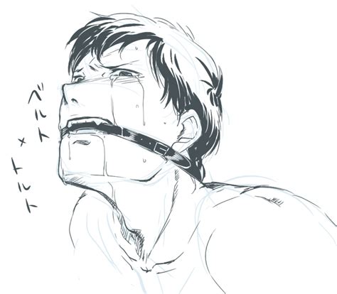 Rule 34 Attack On Titan Bertolt Hoover Black Hair Crying Gag Gagged
