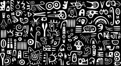 Premium Vector Pattern For A Modern Style Of Art Or Designplayful Doodles Primitivist Style