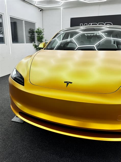 Tesla Model 3 Satin Energetic Yellow Personal Wrapping Project