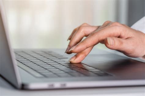 Premium Photo Close Up Female Hand Pressing Space Bar Button On A