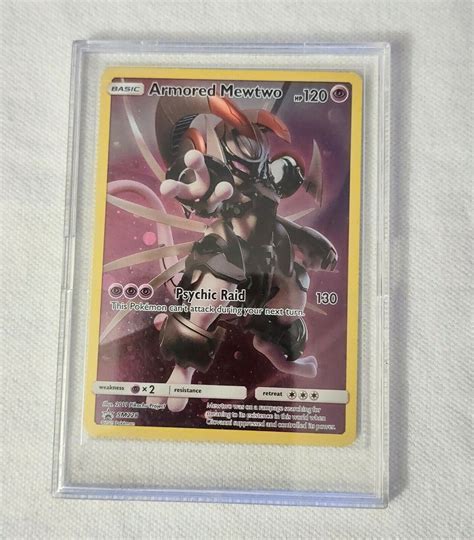 Mavin Armored Mewtwo SM Pokemon TCG Promo Holo Full Art ENGLISH Nice Card