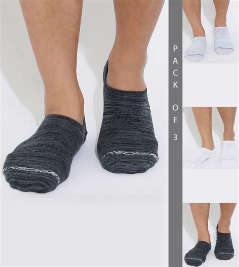 Buy Skechers Pack Of 3 Non Terry No Show Socks In Multiple Colors