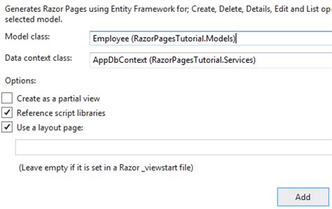 Sql Server Net And C Video Tutorial Scaffolding CRUD Operations In