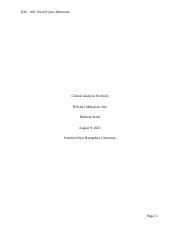 IDS 401 Final Project Part One Docx IDS 401 Final Project Milestone