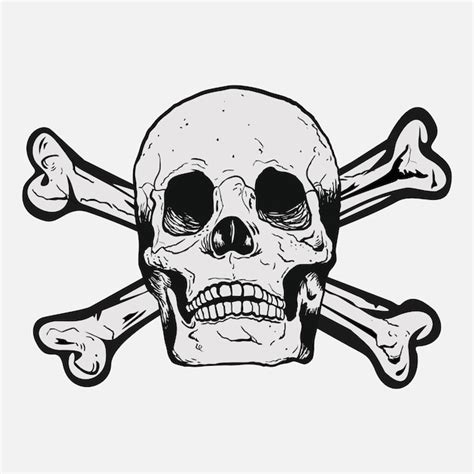 Premium Vector Skull And Crossbones Vector Icon1