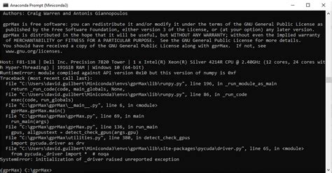 Gpu Installation Numpypycuda Clash · Issue 321 · Gprmaxgprmax · Github