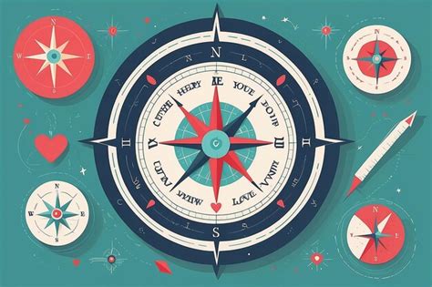 Premium Photo Guiding Light Crafting A Selflove Compass In Flat