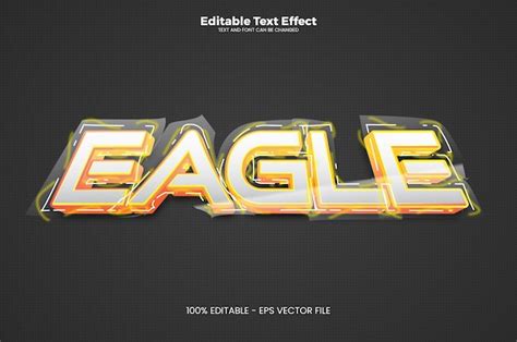 Premium Vector Eagle Editable Text Effect In Modern Trend Style