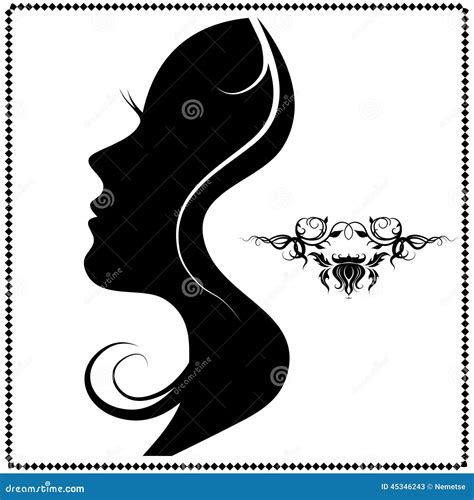 Silhouette D Une Belle Femme Illustration De Vecteur Illustration Du Fille Ligne