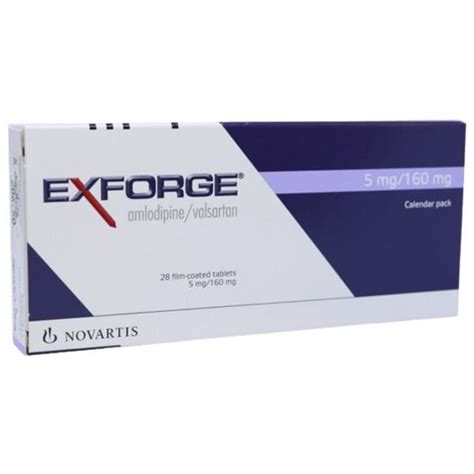 Buy Exforge 5mg 160mg Tablets 5mg Amlodipine 160mg Valsartan Pack Of