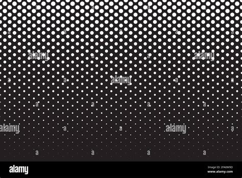 Black And White Background With Dot Spot Pattern Seamless Textured Vector Illustration Stock