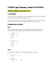 Tutorial 5 Doc CCN2024 Logic Reasoning Semester Two 2017 2018