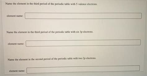 solved name the element in the third period of the periodic