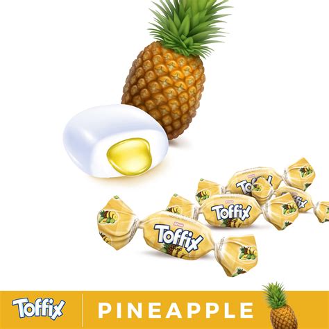 Toffix Fruit Chews Assorted Bulk Candy 250 Pieces Center Filled