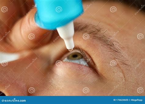 Elixir To Improve Vision Man Drops Eye Drops Stock Image Image Of