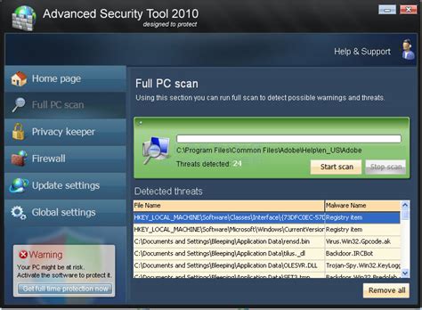 Remove Advanced Security Tool 2010 Uninstall Guide