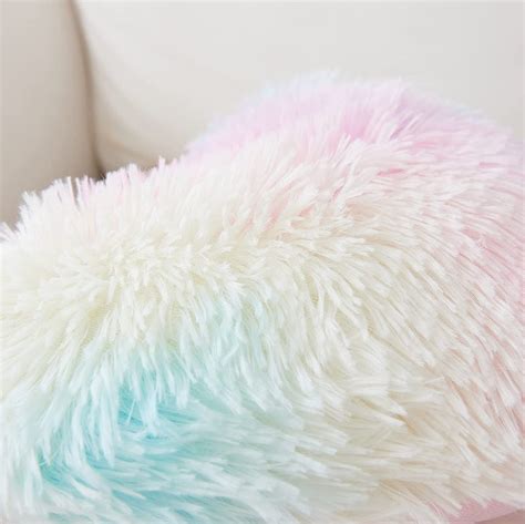 Softy Rainbow Heart Pillow Rainbow Aesthetic Pillow Tapestry Girls