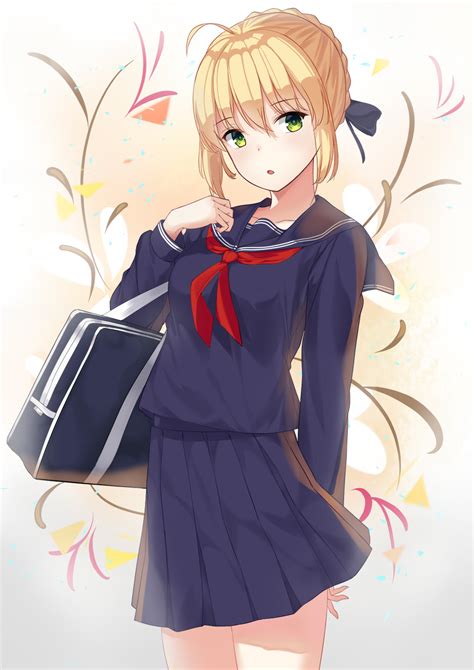 Artoria Pendragon And Master Artoria Fate And 1 More Drawn By Unscpro