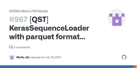 QST KerasSequenceLoader With Parquet Format Reports OOM Issue NVIDIA Merlin NVTabular