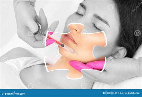 Cosmetologist Makes Rejuvenating Anti Wrinkle Injections On The Face Of