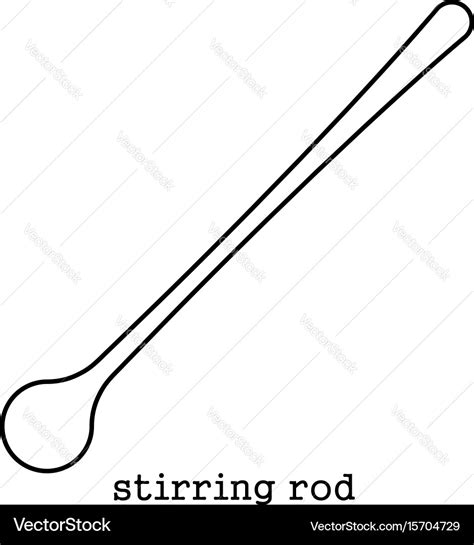 Stirring Rod Icon Outline Royalty Free Vector Image