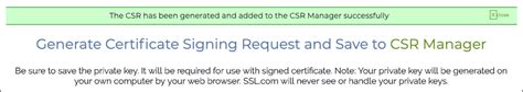 Generate A Certificate Signing Request CSR With CSR Manager SSL Com