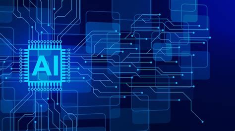 マイクロチップシンボルを備えた人工知能aiの脳の働きの電子回路基板 プレミアムベクター